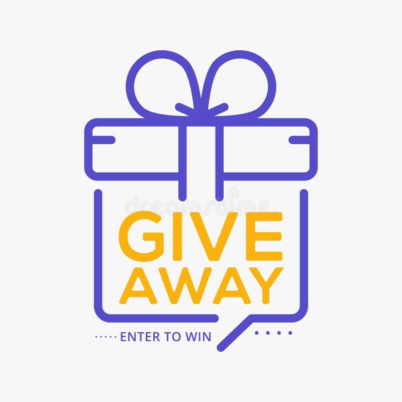 Giveaway and Enter To Win Banner Vector Illustration and Design Stock ...