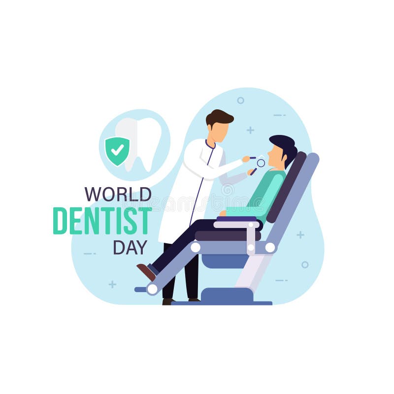 World Dentist Day Square Banner Vector Illustration Stock Vector ...