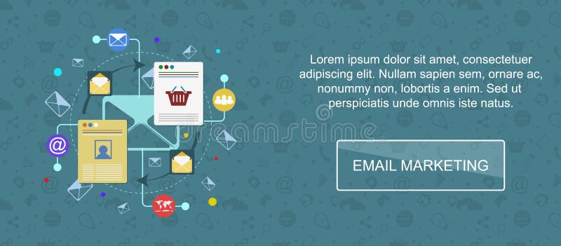 Email marketing banner. stock vector. Illustration of media - 72896690