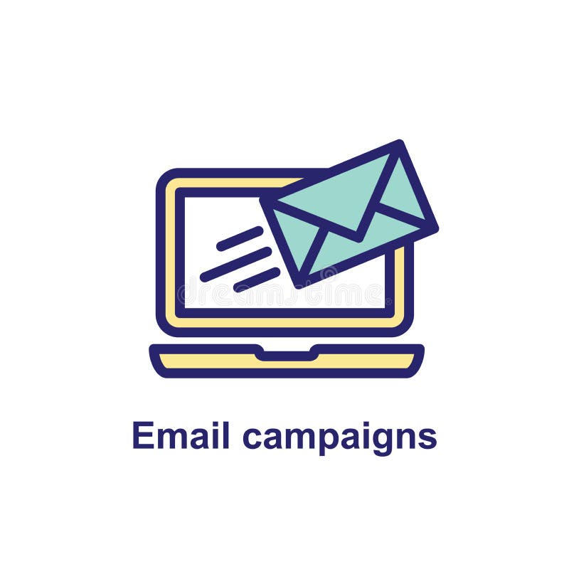 Email Marketing Campaigns Icon - Flying Envelope Showing Being Sent ...