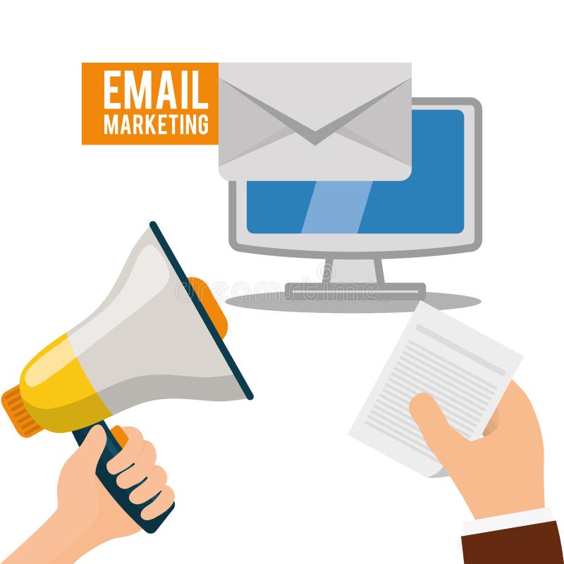 Email Marketing and Communication Media Design Stock Vector ...
