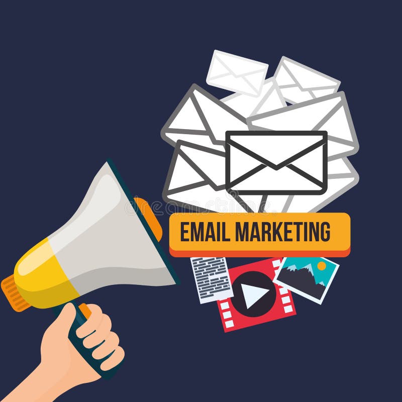Email Marketing and Communication Media Design Stock Vector ...