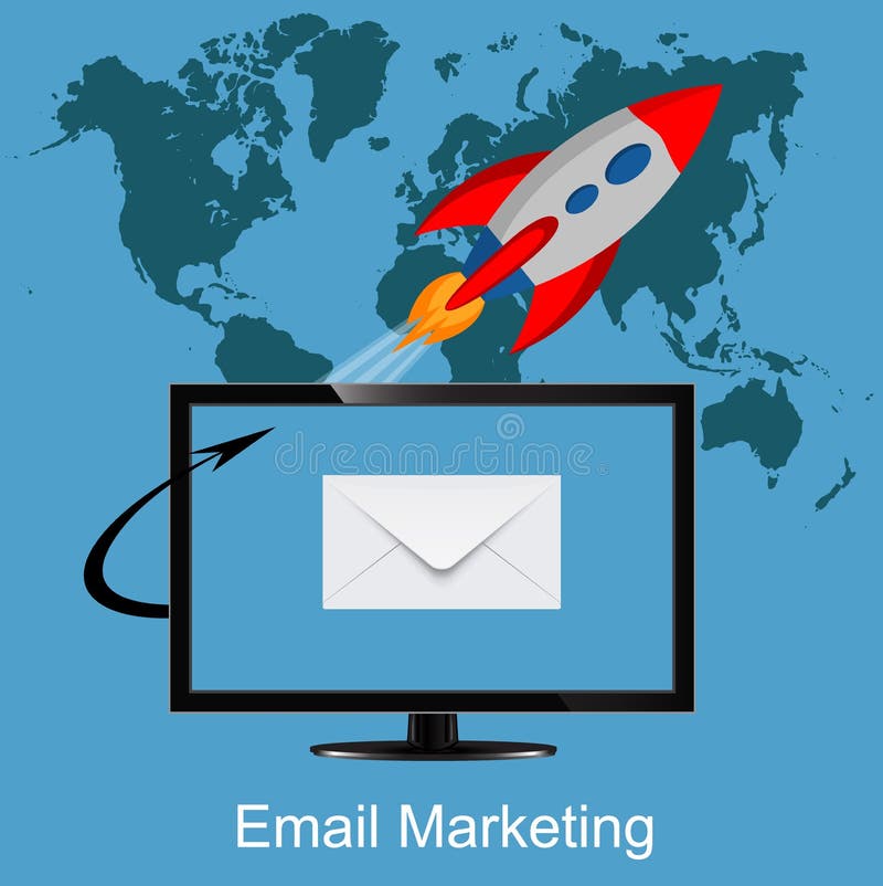 Email Marketing Concept, Business Communication, Vector, Illustration ...