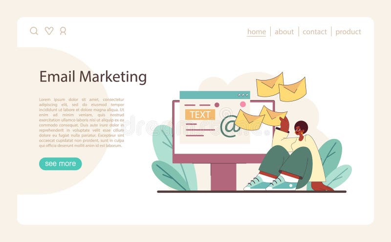 Email Marketing Concept. Digital Dialogue Stock Vector - Illustration ...