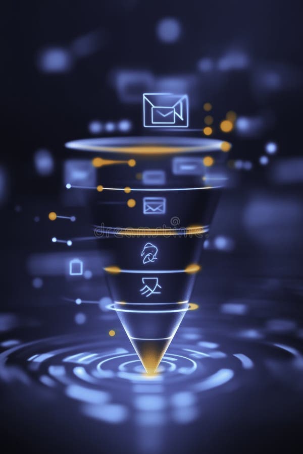 The email marketing funnel stock photo. Image of funnel - 341864418