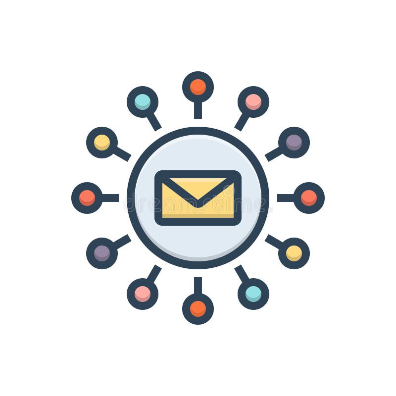 Color Illustration Icon for Email Marketing, Promotion and ...