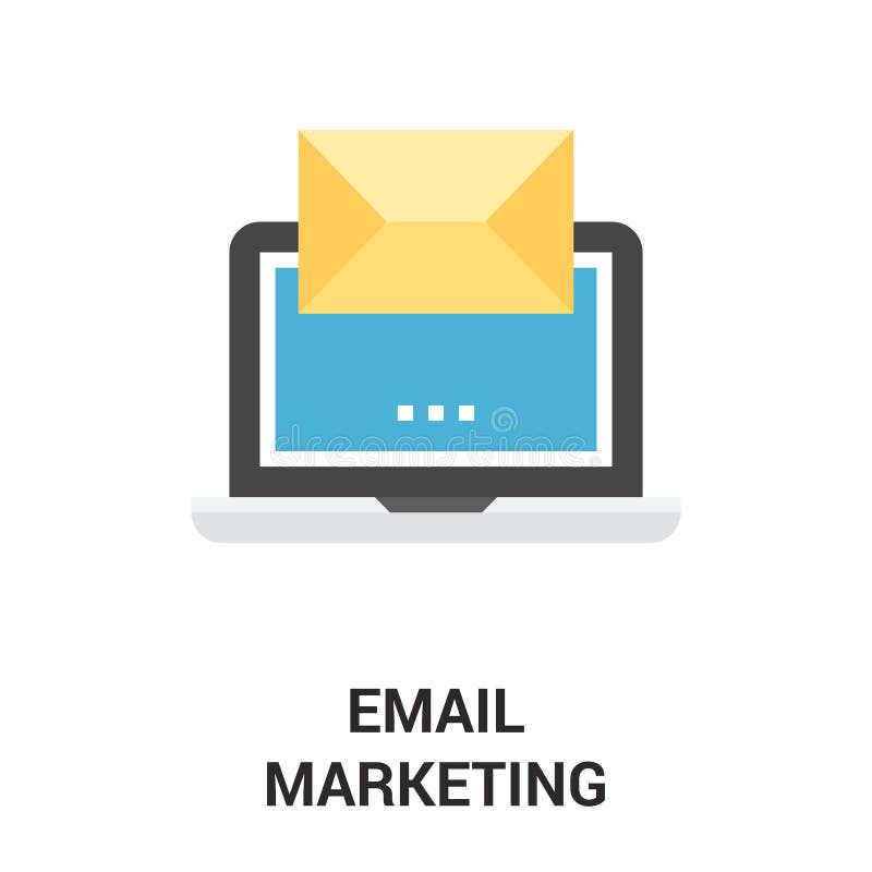Email Marketing Icon Concept Stock Vector - Illustration of ...