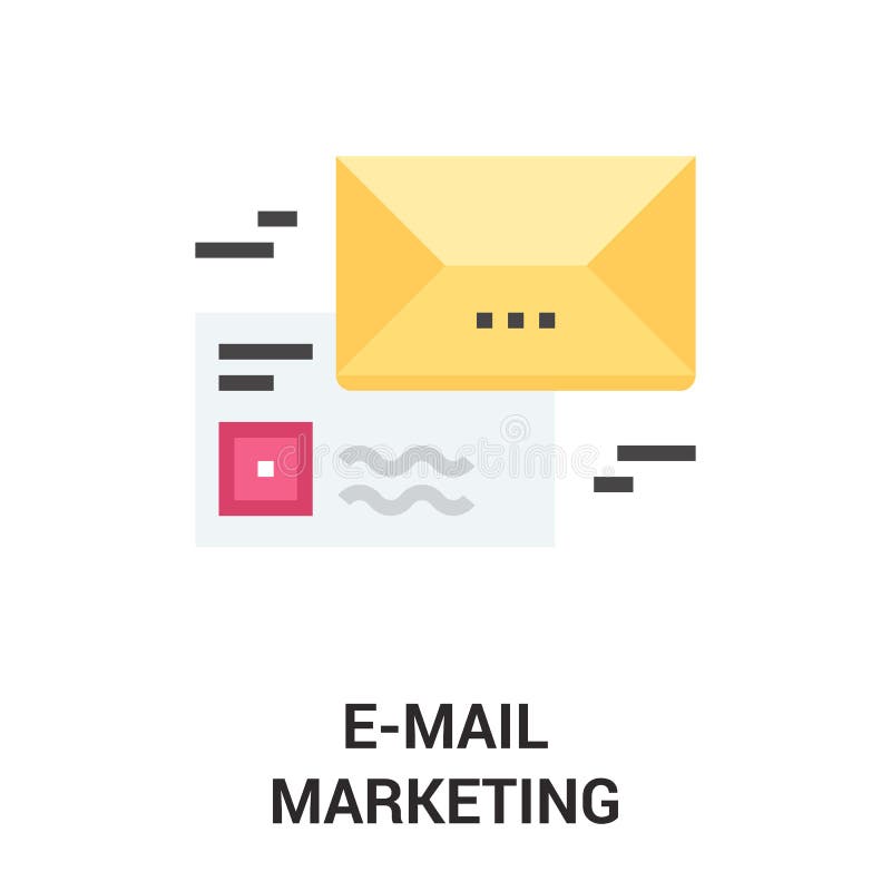 Email Marketing Icon Concept Stock Vector - Illustration of ...