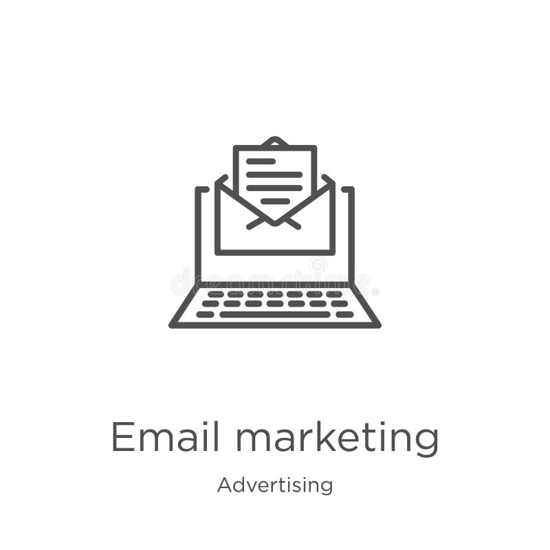 Email Marketing Icon Vector from Advertising Collection. Thin Line ...
