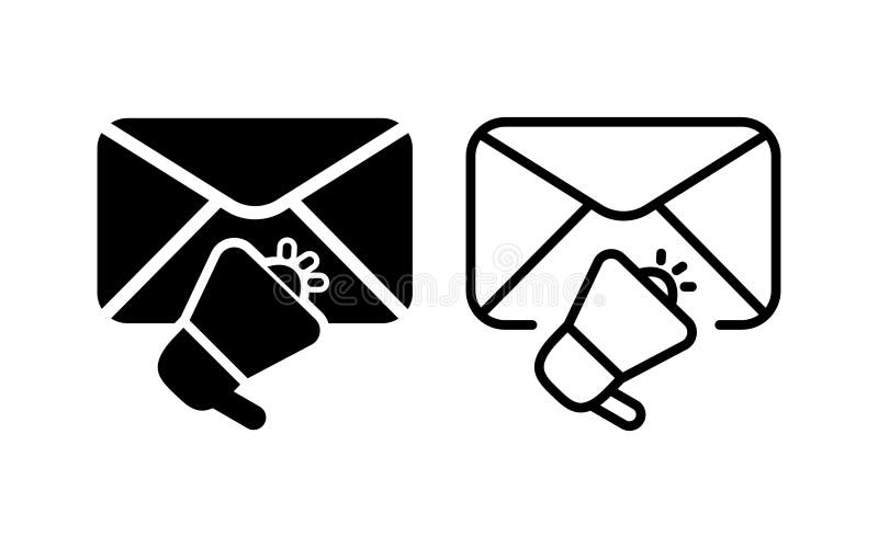 Email Marketing Icon Vector Illustration Stock Vector - Illustration of ...