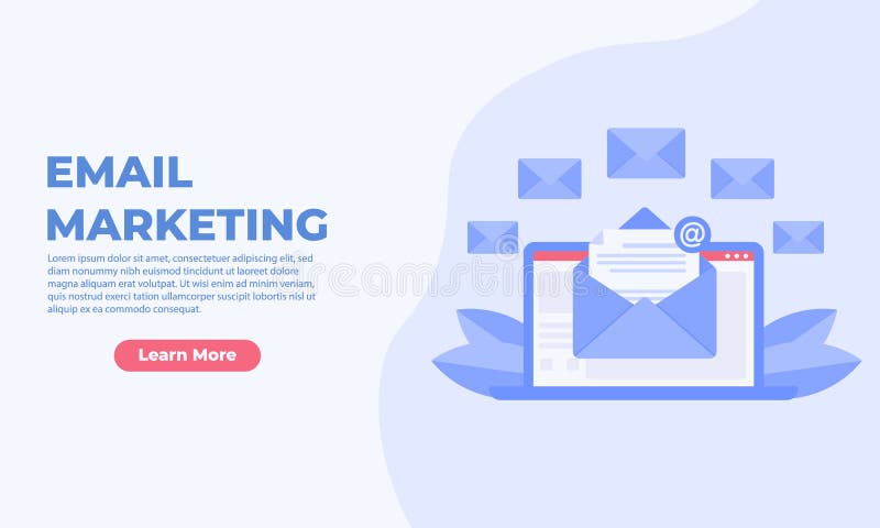 Email Marketing Illustration Concept .Modern Flat Design Concept of Web ...