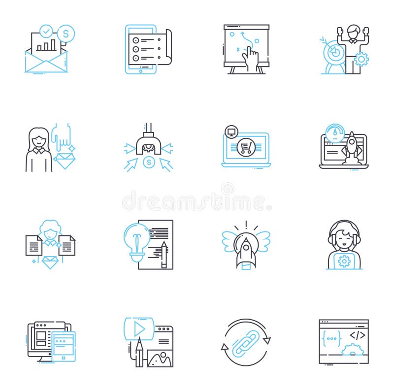 Email Marketing Linear Icons Set. Strategy, Segmentation, List, Open ... Email Marketing Linear Icons Set. Strategy, Segmentation, List, Open ...