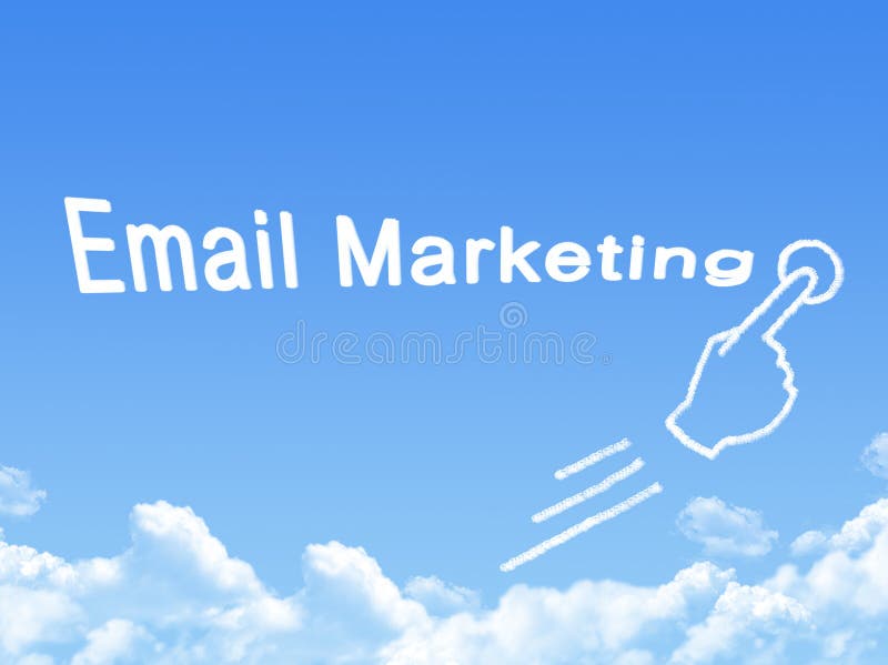 Email Marketing Message Cloud Shape Stock Illustration - Illustration ...