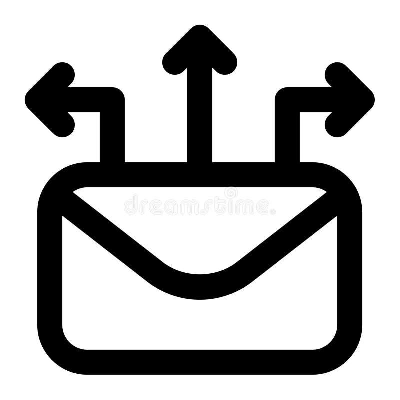Email Deliverability Outline Icon Stock Image - Illustration of ...