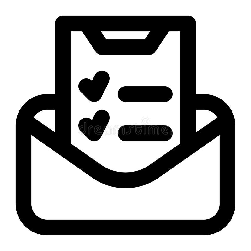 Email Marketing Management Outline Icon Stock Illustration ...