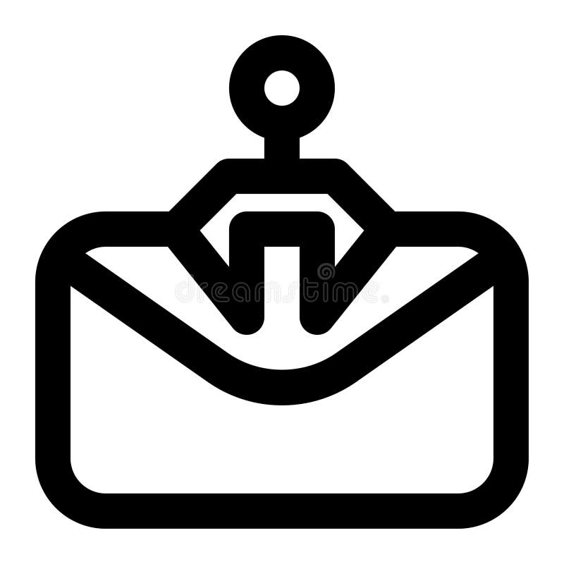 Email Harvesting Outline Icon Stock Illustration - Illustration of ...