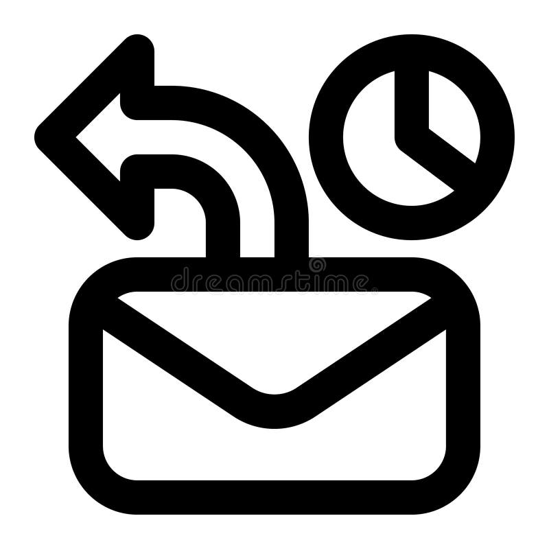 Email Reply Rate Outline Icon Stock Image - Illustration of rate ...