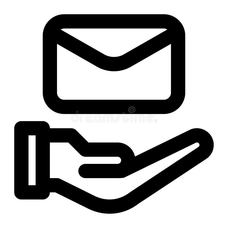 Email Service Provider, Email Support Outline Icon Stock Image ...