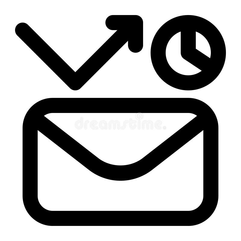 Bounce Rate, Email Analysis Outline Icon Stock Illustration ...