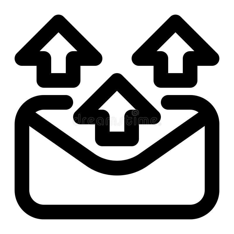 Bulk Mail, Mass Email Outline Icon Stock Image - Illustration of email, emailing: 359793409