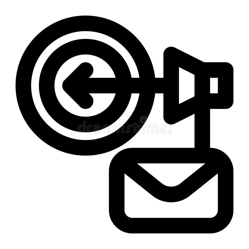 Email Marketing Goals, Strategy Outline Icon Stock Illustration ...
