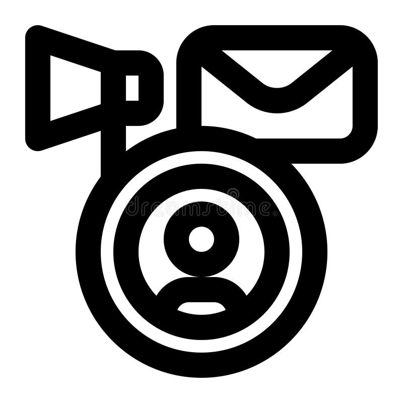Target Audience, Personalized Email Outline Icon Stock Photo ...