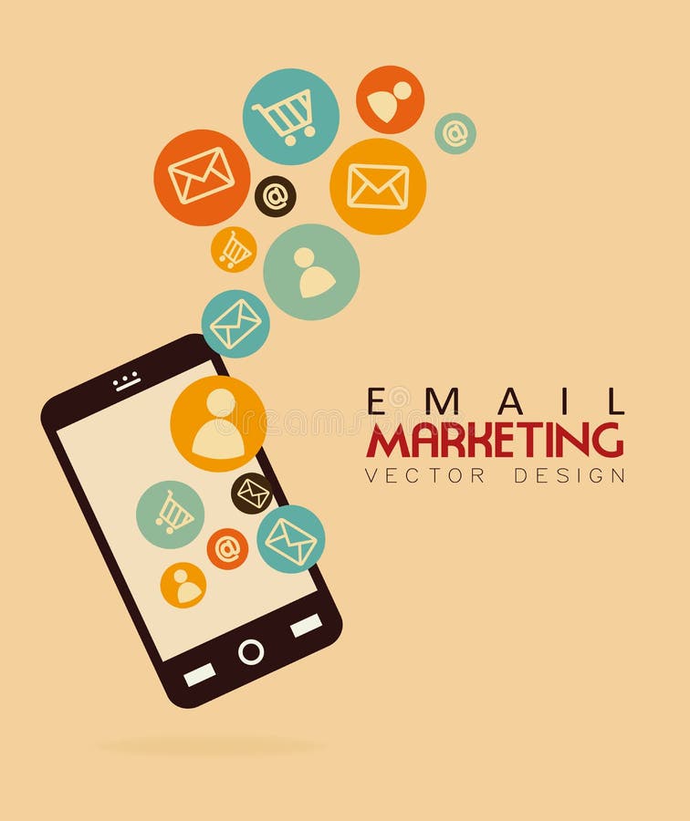 Email marketing design. stock vector. Illustration of network - 58816995