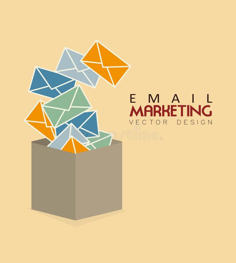 Email Marketing Illustration. Stock Vector - Illustration of chart ...