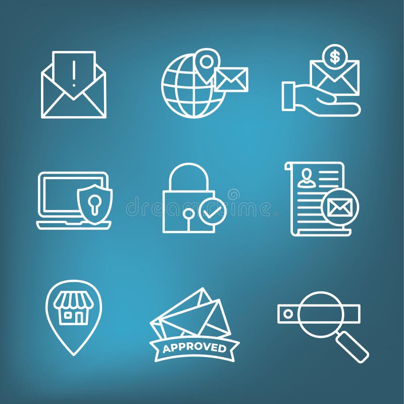 Email Marketing Rules and Regulations Icon Set & Web Header Banner ...