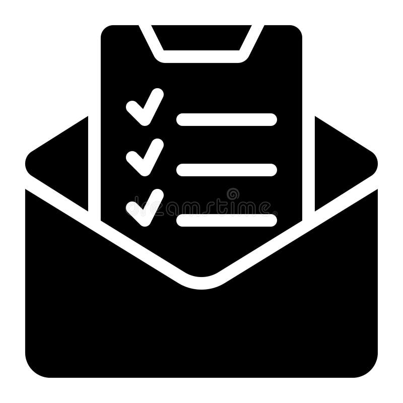 Email Marketing Management Glyph Solid Icon Stock Illustration ...