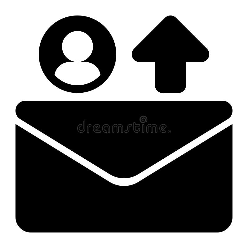 Email Sender, Mailing Delivery Glyph Solid Icon Stock Image ...
