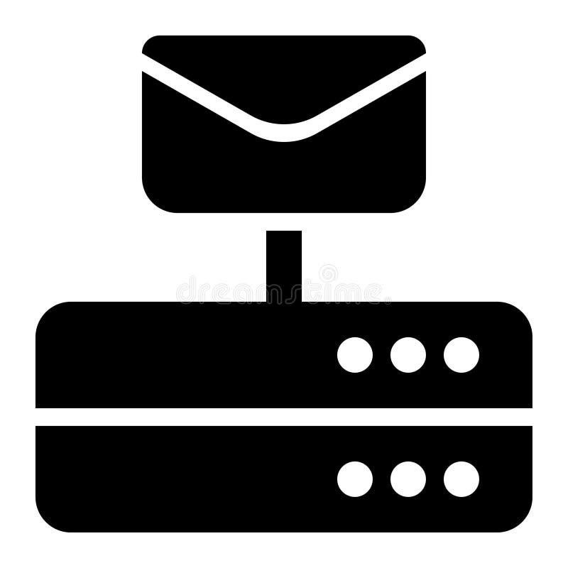 Email Server, Hosting Provider Glyph Solid Icon Stock Image ...