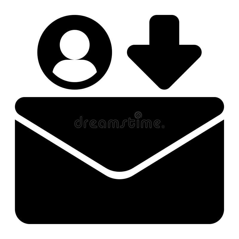 Email Targeting, Target User Glyph Solid Icon Stock Photo ...