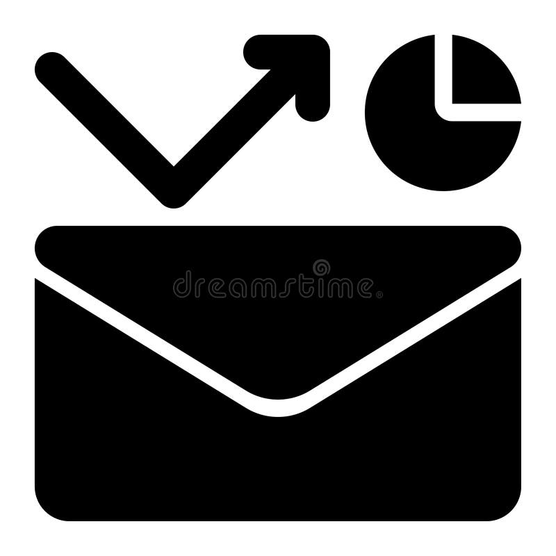 Bounce Rate, Email Analysis Glyph Solid Icon Stock Illustration ...
