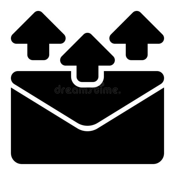 Bulk Mail, Mass Emailing Glyph Solid Icon Stock Photo - Illustration of ...