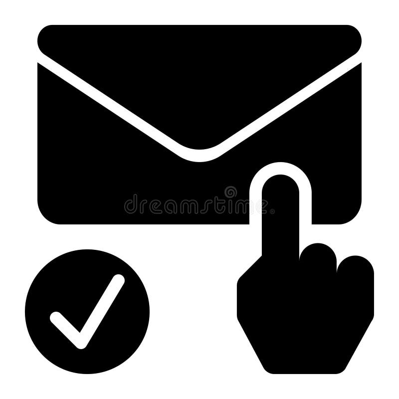 Call To Action, Subscribe Email Glyph Solid Icon Stock Image ...