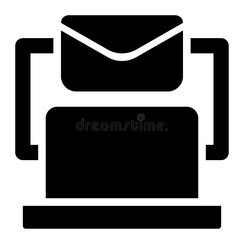Email Client, Email Management Glyph Solid Icon Stock Illustration ...