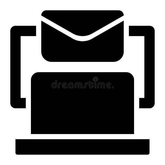 Email Client, Email Management Glyph Solid Icon Stock Illustration ...