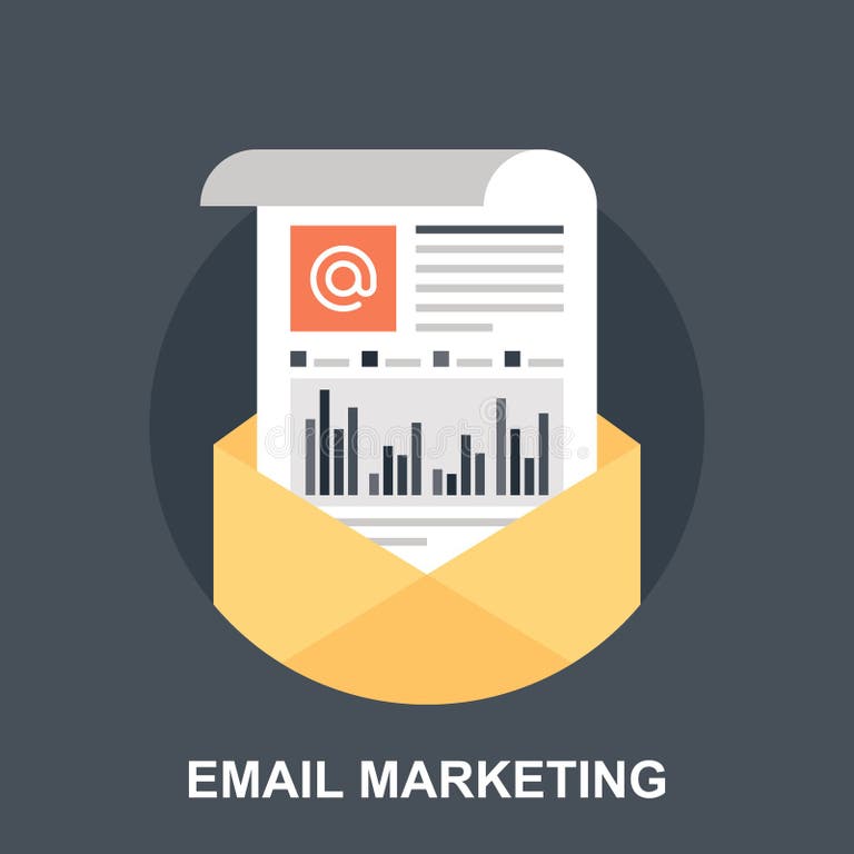 Email Marketing Vector Illustration Concept Stock Vector - Illustration ...