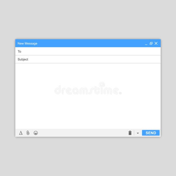 Email Message Blank Window of E-mail, Template. E-mail Blank Template ...