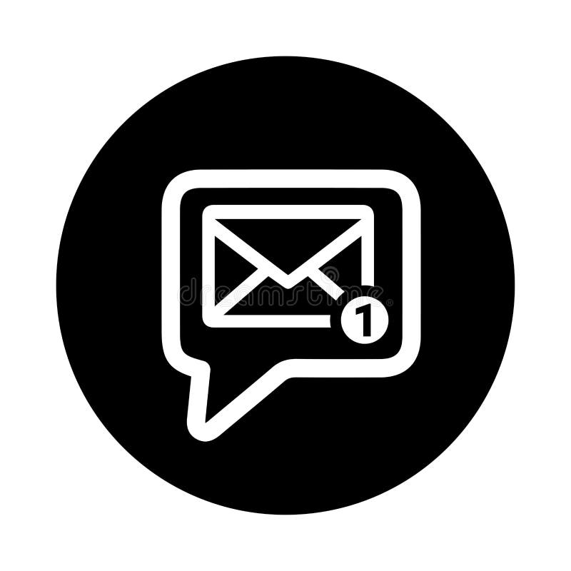Email, Message, Communication, Chat Icon. Black Vector Sketch Stock ...