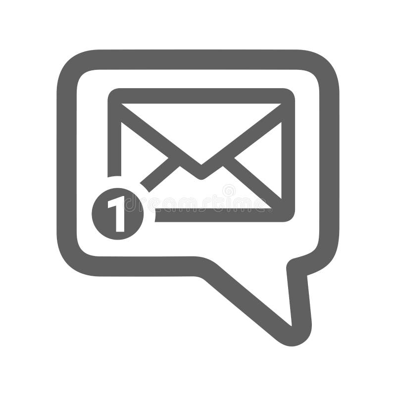 Email, Message, Communication, Chat Icon. Gray Vector Sketch Stock ...