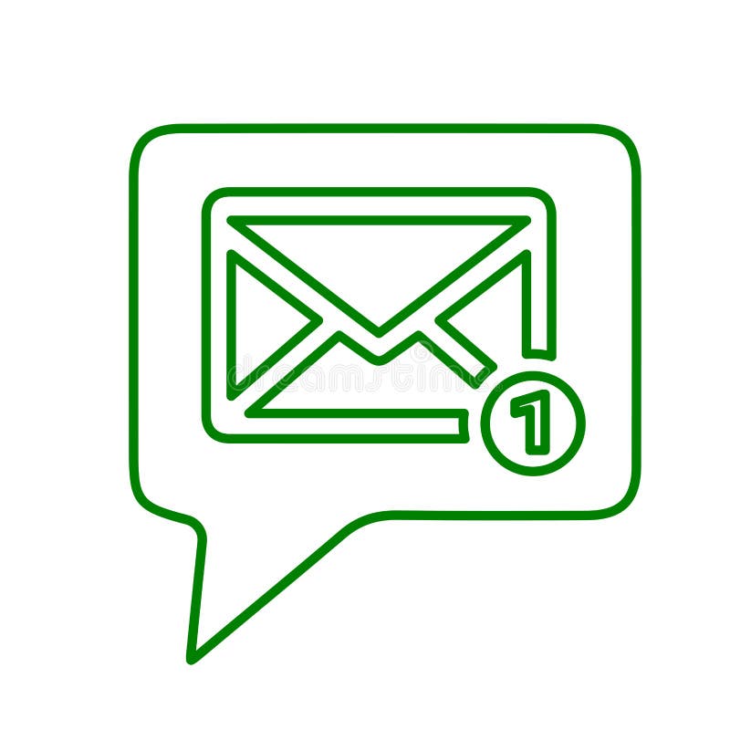 Email, Message, Communication, Chat Outline Icon. Line Art Sketch Stock ...