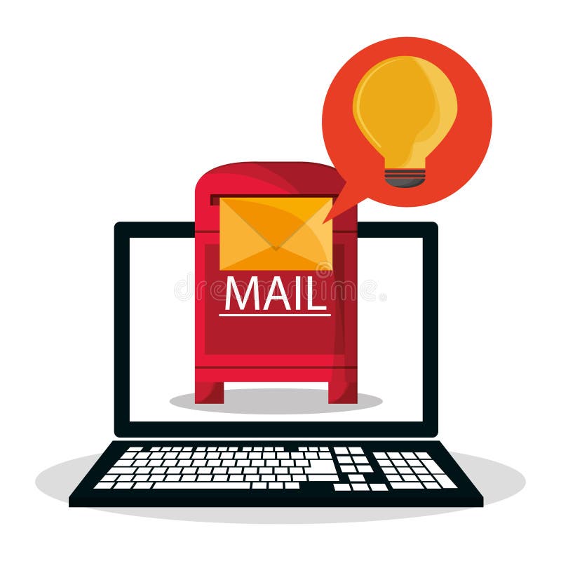 Email and bulb label frame stock vector. Illustration of frame - 144442473