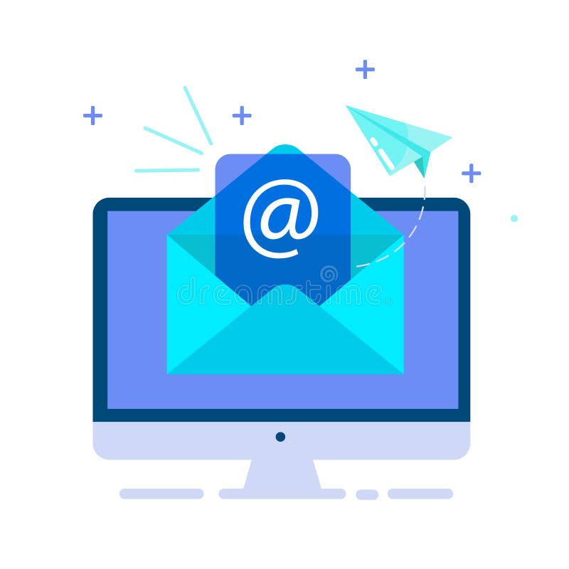 Email Message on the Computer Screen. Stock Vector - Illustration of ...
