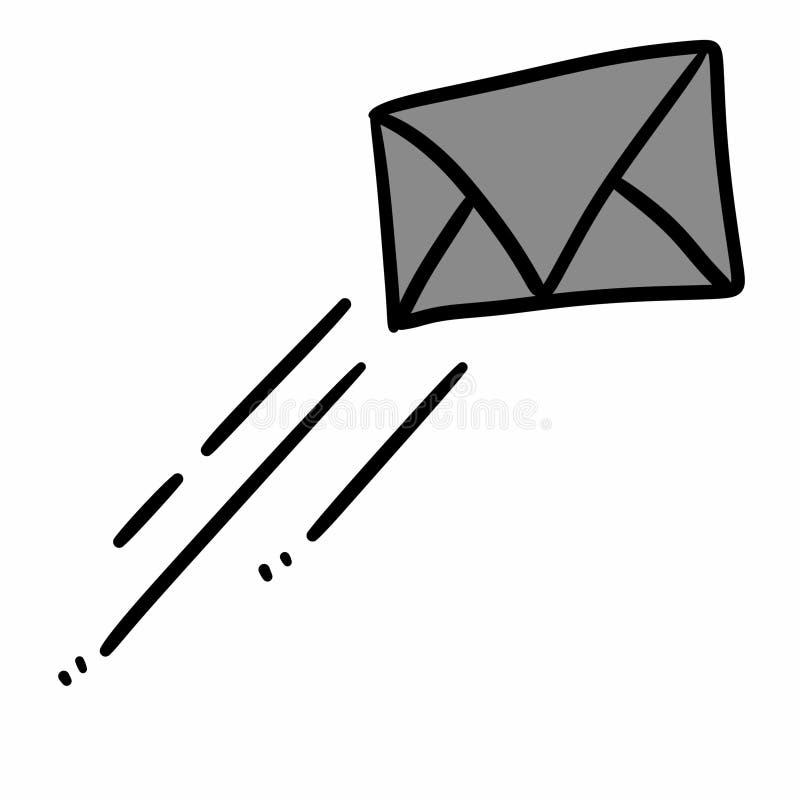 Email Message Envelope Cartoon Illustration Graphic Design Stock ...
