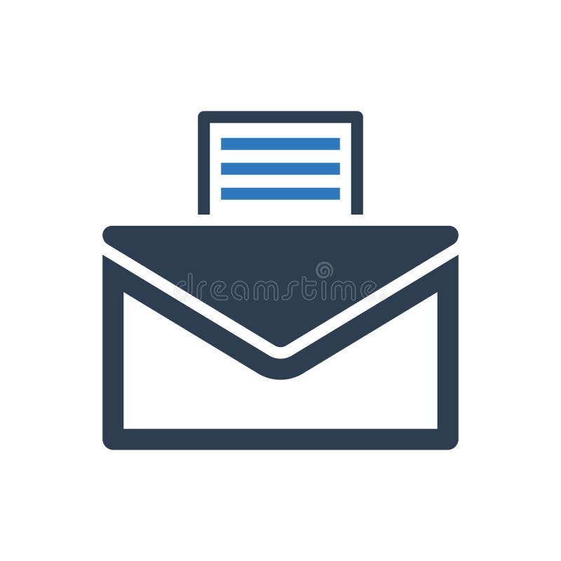 Email Message Icon Document File Symbol Stock Vector - Illustration of ...