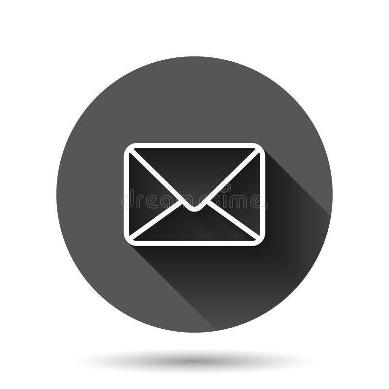 Email Message Icon in Flat Style. Mail Document Vector Illustration on ...