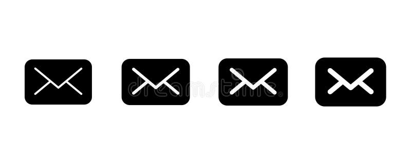 Email Message Icon. Mail Icon Button Sign Stock Vector - Illustration ...