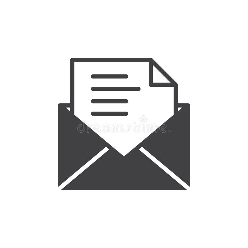 Email, Message Icon Vector, Filled Flat Sign, Solid Pictogram Isolated ...